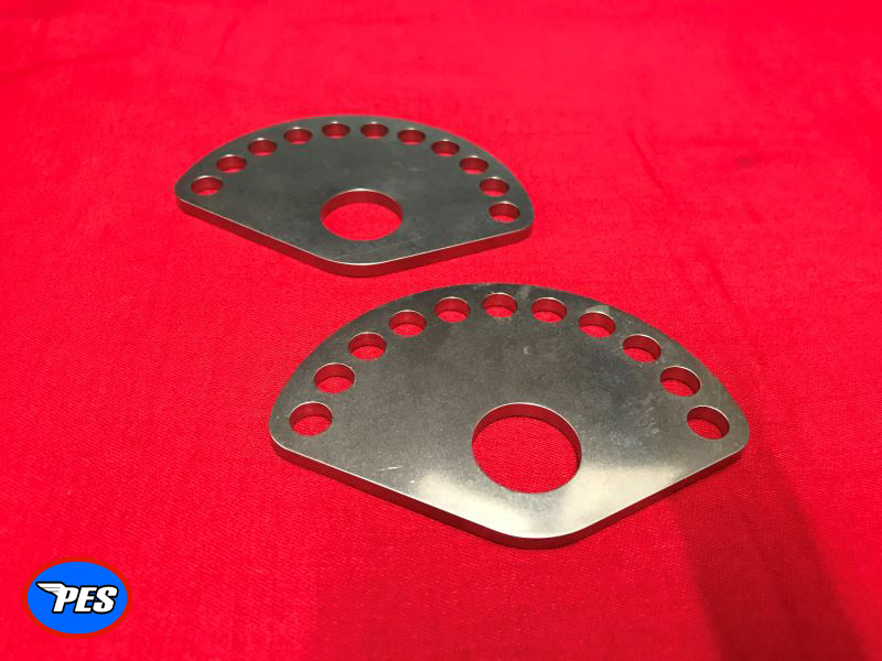 PES BSA Swing arm plates long (pair) - Performance Engineering Services